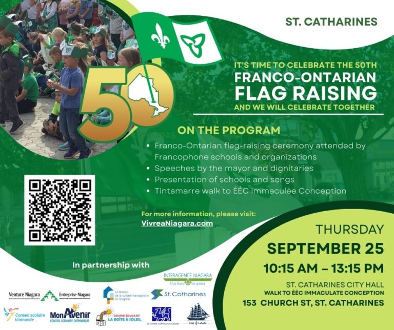 50th Anniversary of the Franco-Ontarian Flag in Niagara 2025 | Vivre à ...